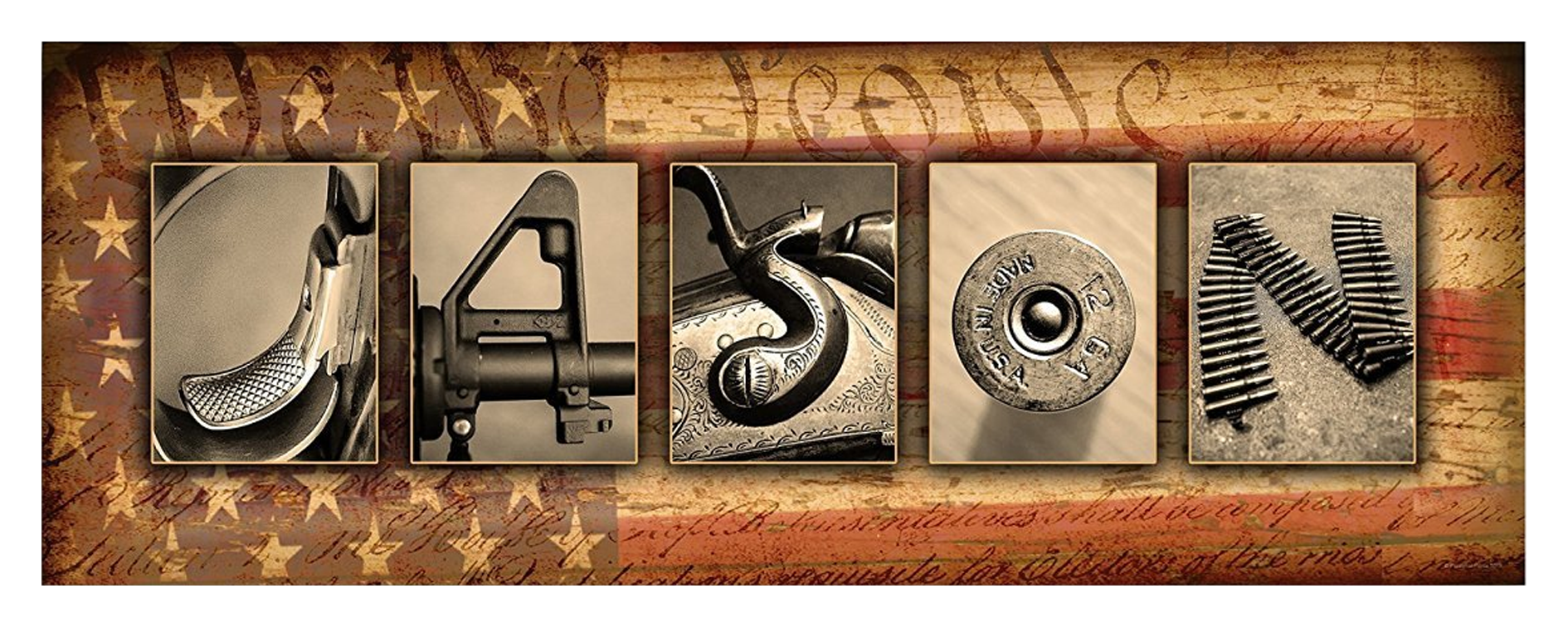 Scott Kennedy Personalized Block Letter Shooting Artwork - 6.5" x 18 ...